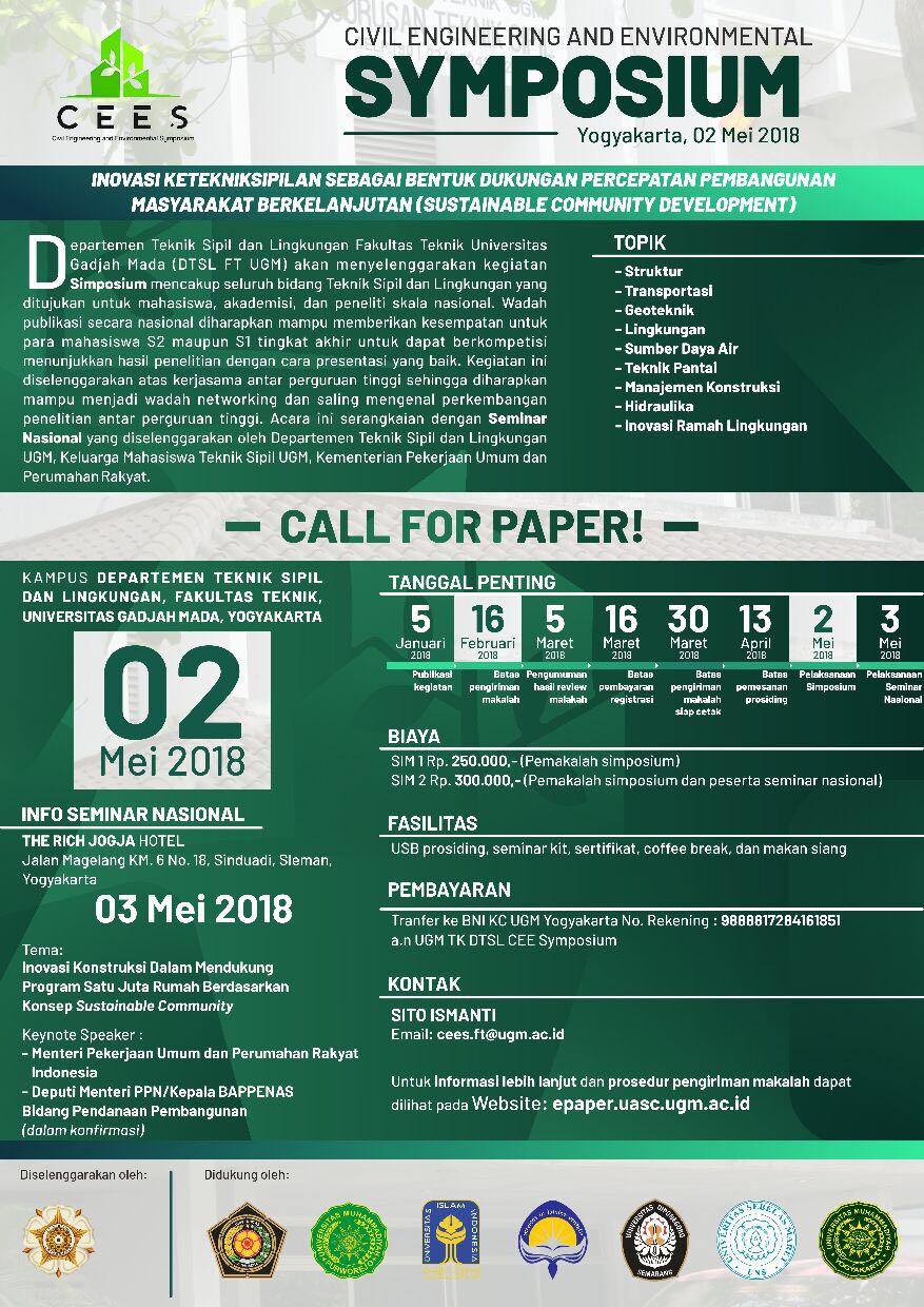 Call For Paper Simposium Teknik Sipil dan Lingkungan 2018 – Departemen ...