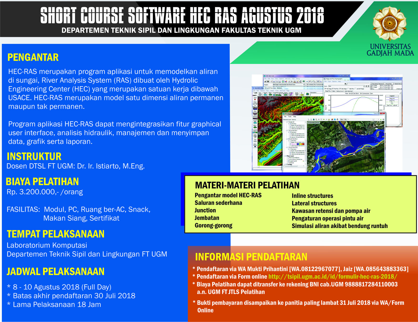 Pelatihan Program HEC RAS 2018 – Departemen Teknik Sipil dan Lingkungan