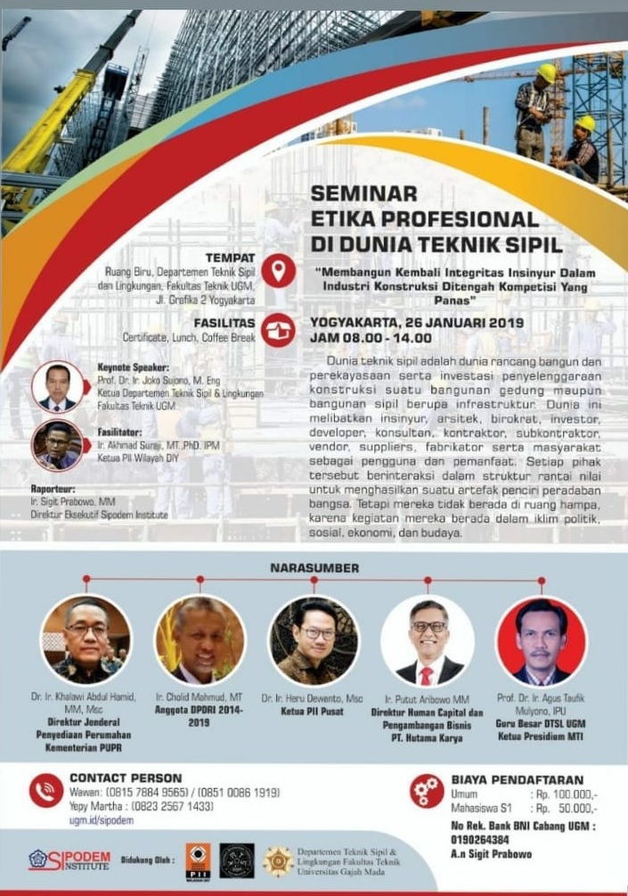 Seminar Etika Profesional di Dunia Teknik Sipil Dalam Rangka 35 Tahun ...